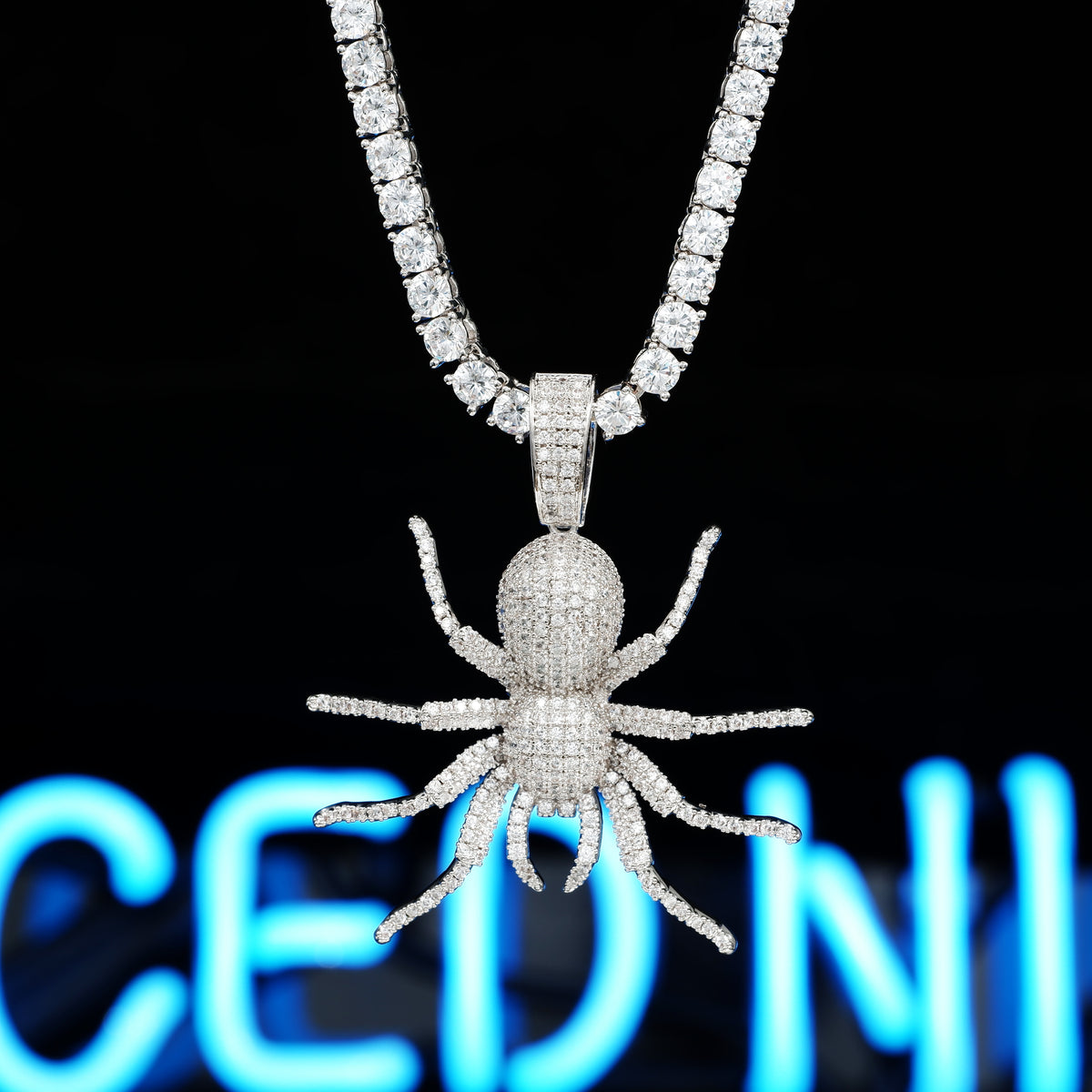 Iced Out Spider Necklace Icednight